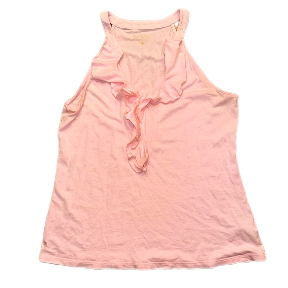 Lilly Pulitzer | Tops | Lilly Pulitzer Shay Top Pink Ruffle Tank Size ...